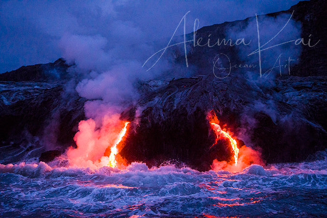 Pele vs. Namaka | Hawaii Lava Photography – Akima Kai Ocean Art